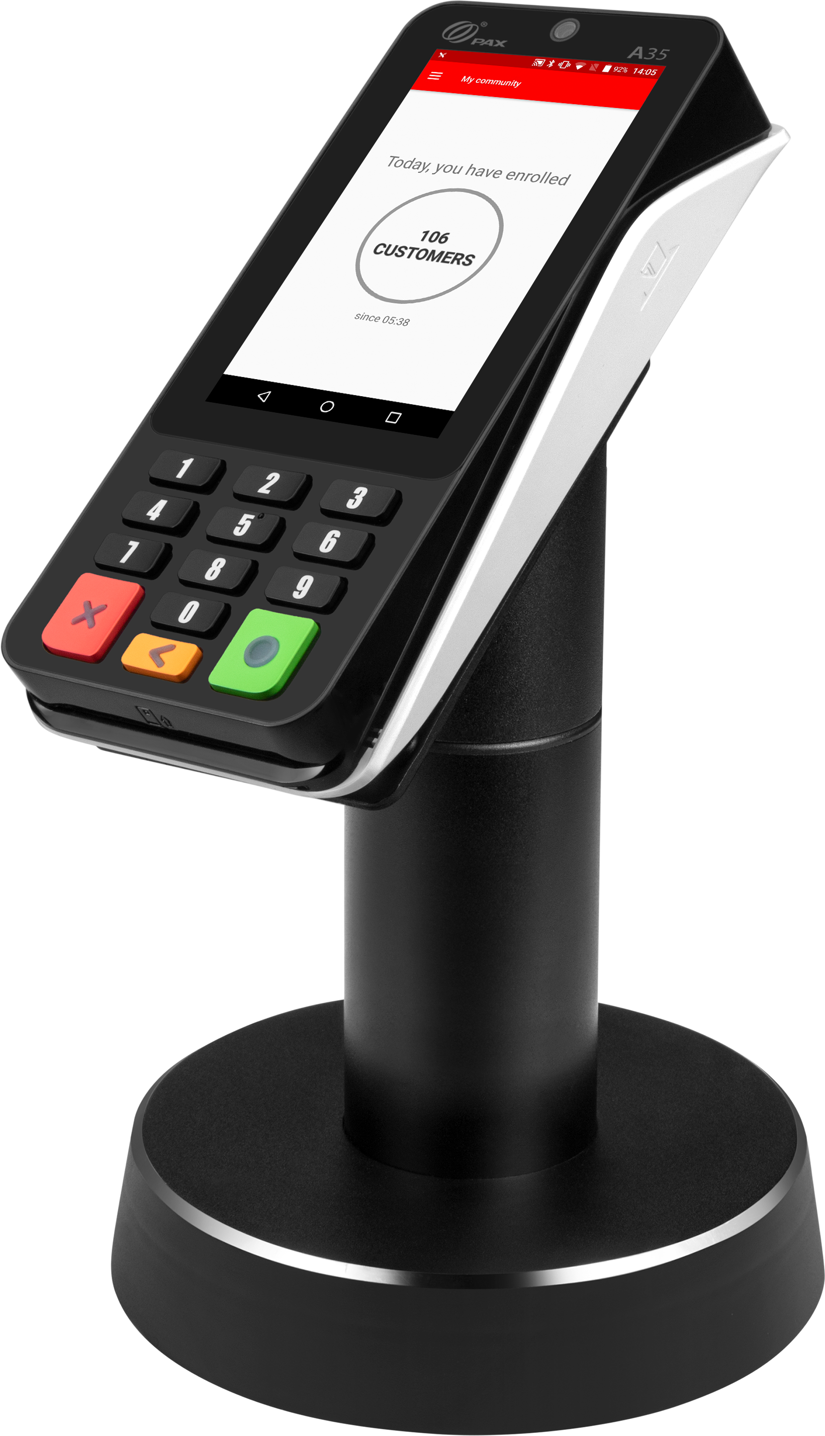 PAX PIN PAD A35 - איזי קארד - פתרונות סליקה מגוונים לעסקים